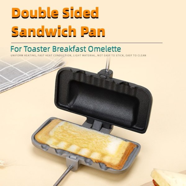 Non-Stick Foldable Grill Frying Pan Double-Sided Sandwich Pan - Yeedza.com