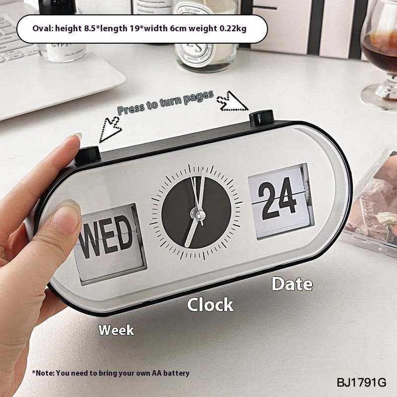 Vintage Retro Flip Calendar Clock - Yeedza.com